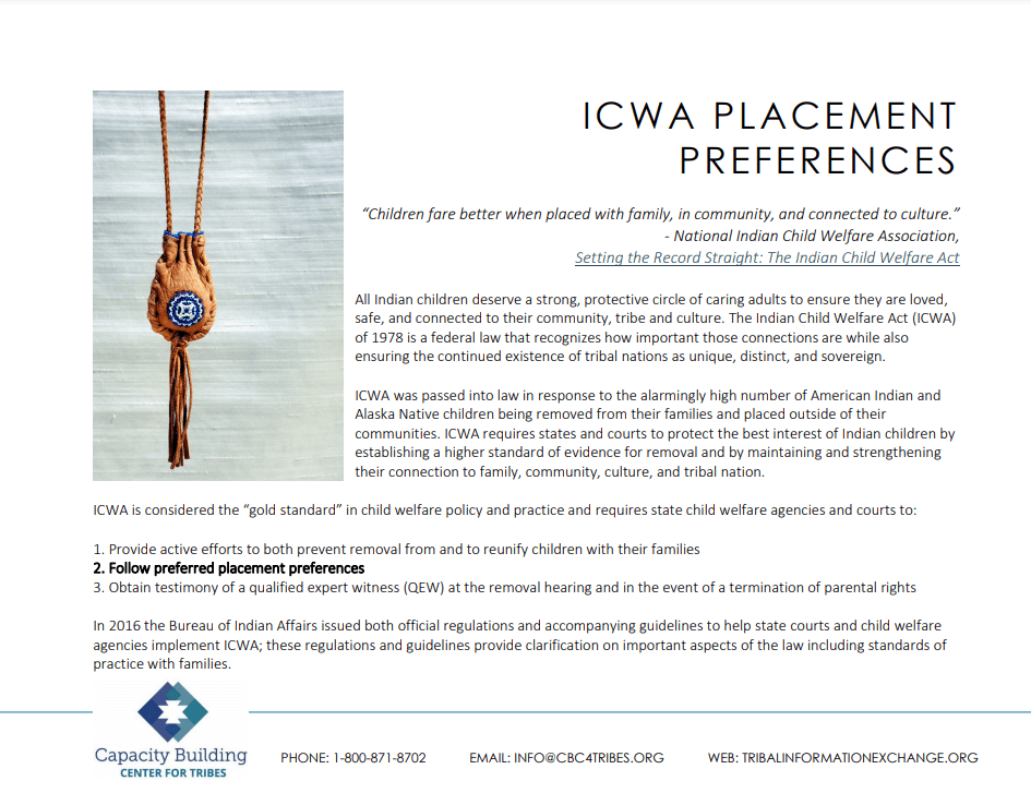ICWA - Tribal Child Welfare Information Exchange
